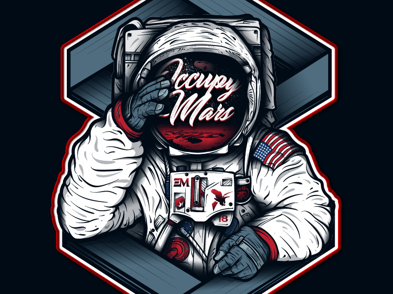 Occupy Mars - StarMan on Mars Illustration by Steven Watts on Dribbble
