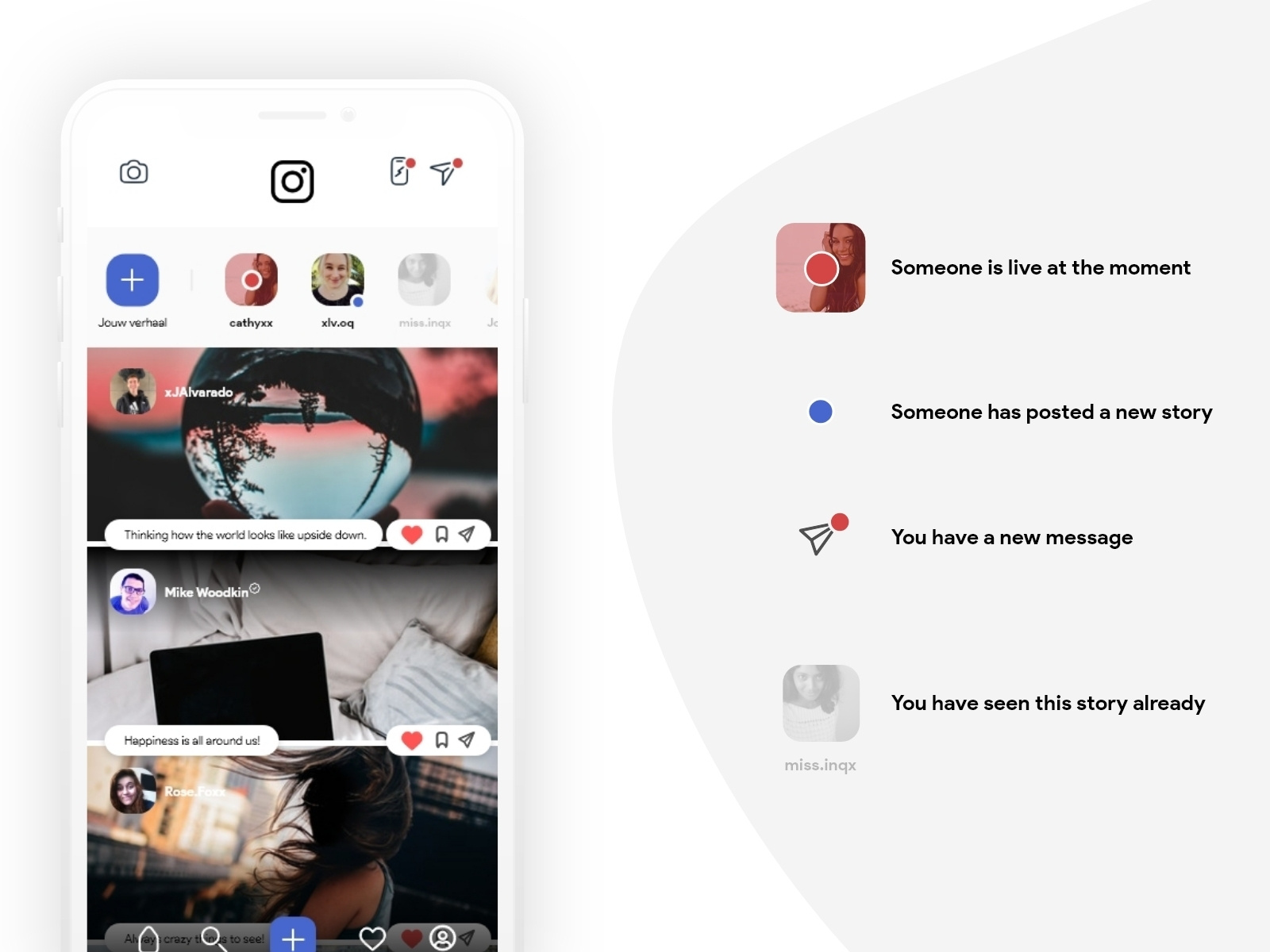Instagram Redesign by Martijn van de Laar | Mvdlnl on Dribbble