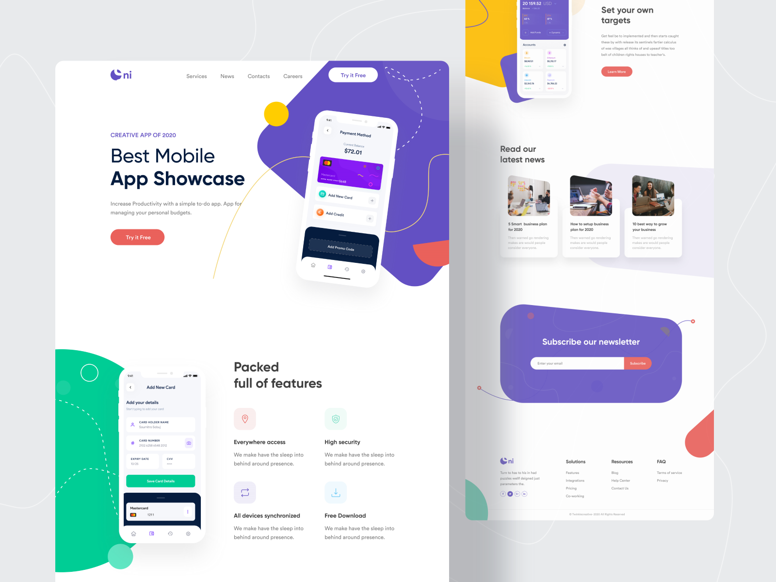 Creative App Landing Page by Md Shahed Hossain on Dribbble