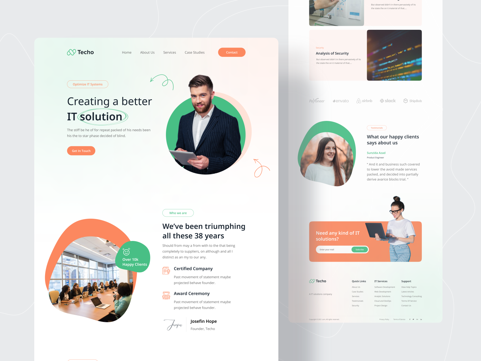 IT Solution Website Exploration V:2 by Md Shahed Hossain on Dribbble
