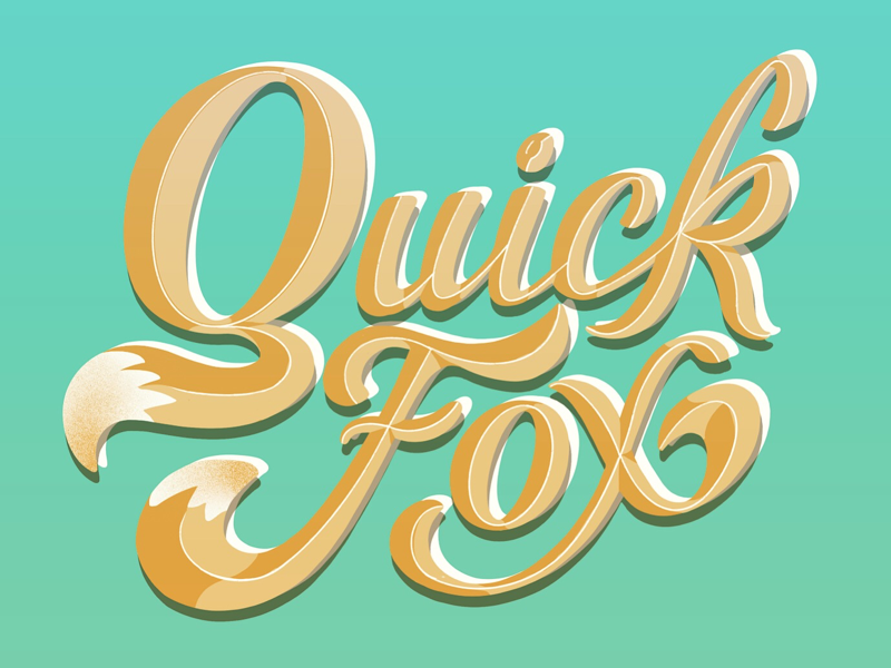 Quick Fox Typography by Lexi Axelsen on Dribbble