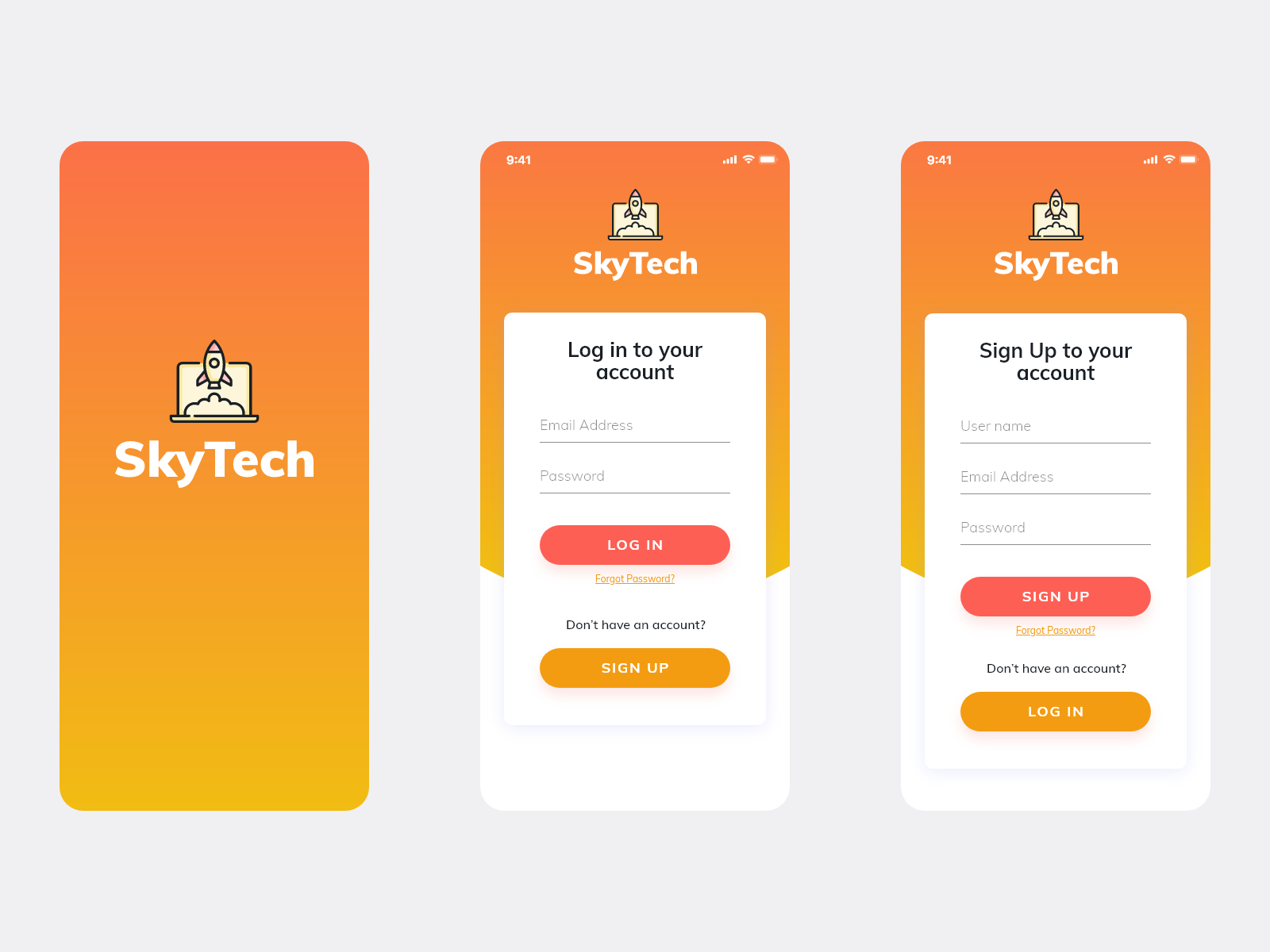 SkyTech app Design by Jelena Savanović on Dribbble