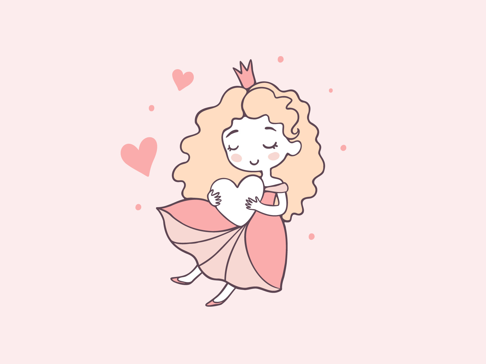 Cute Princess by Polina Apolinarias on Dribbble