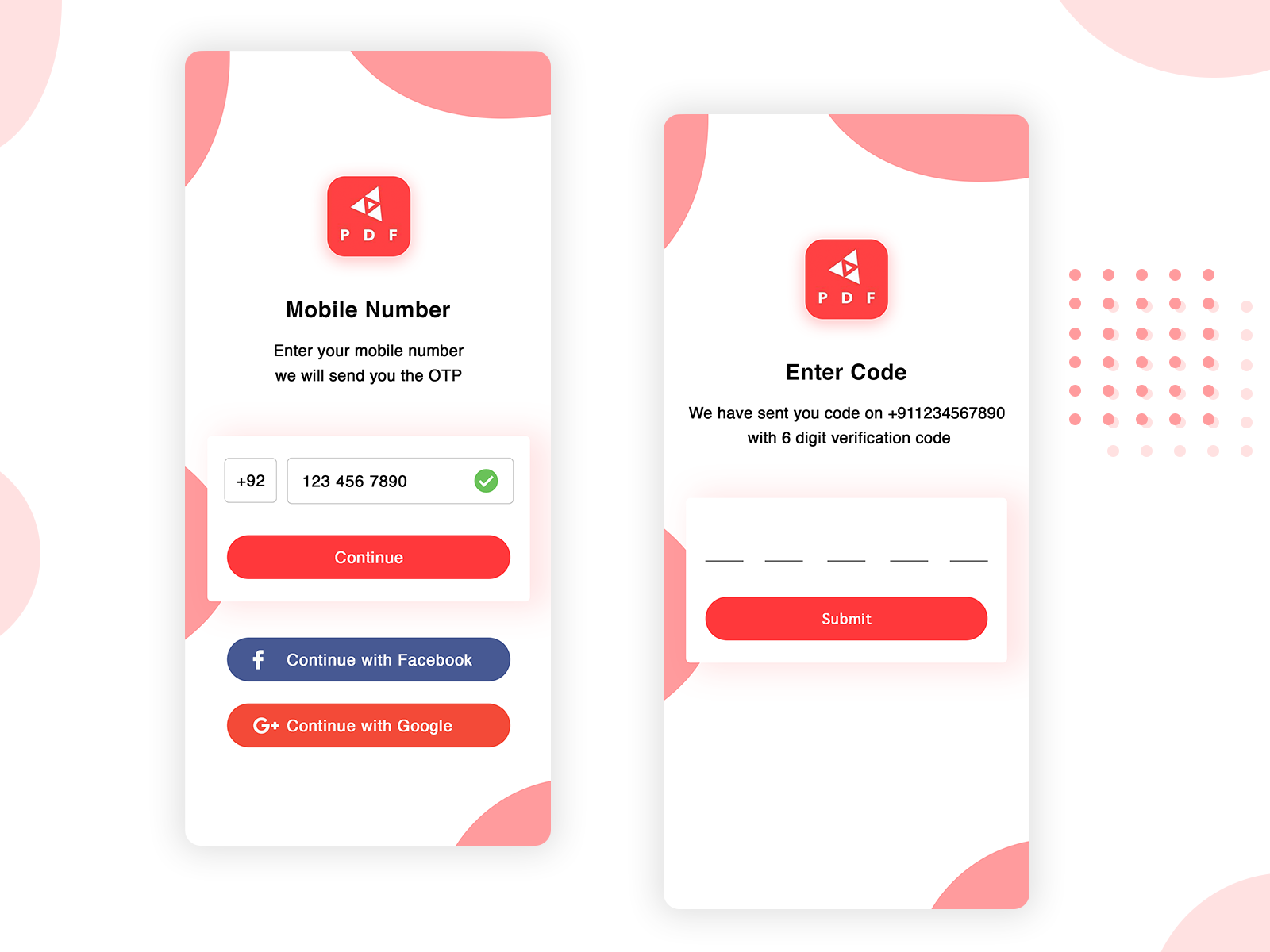 OTP & login Screen by iApp Technologies LLP on Dribbble