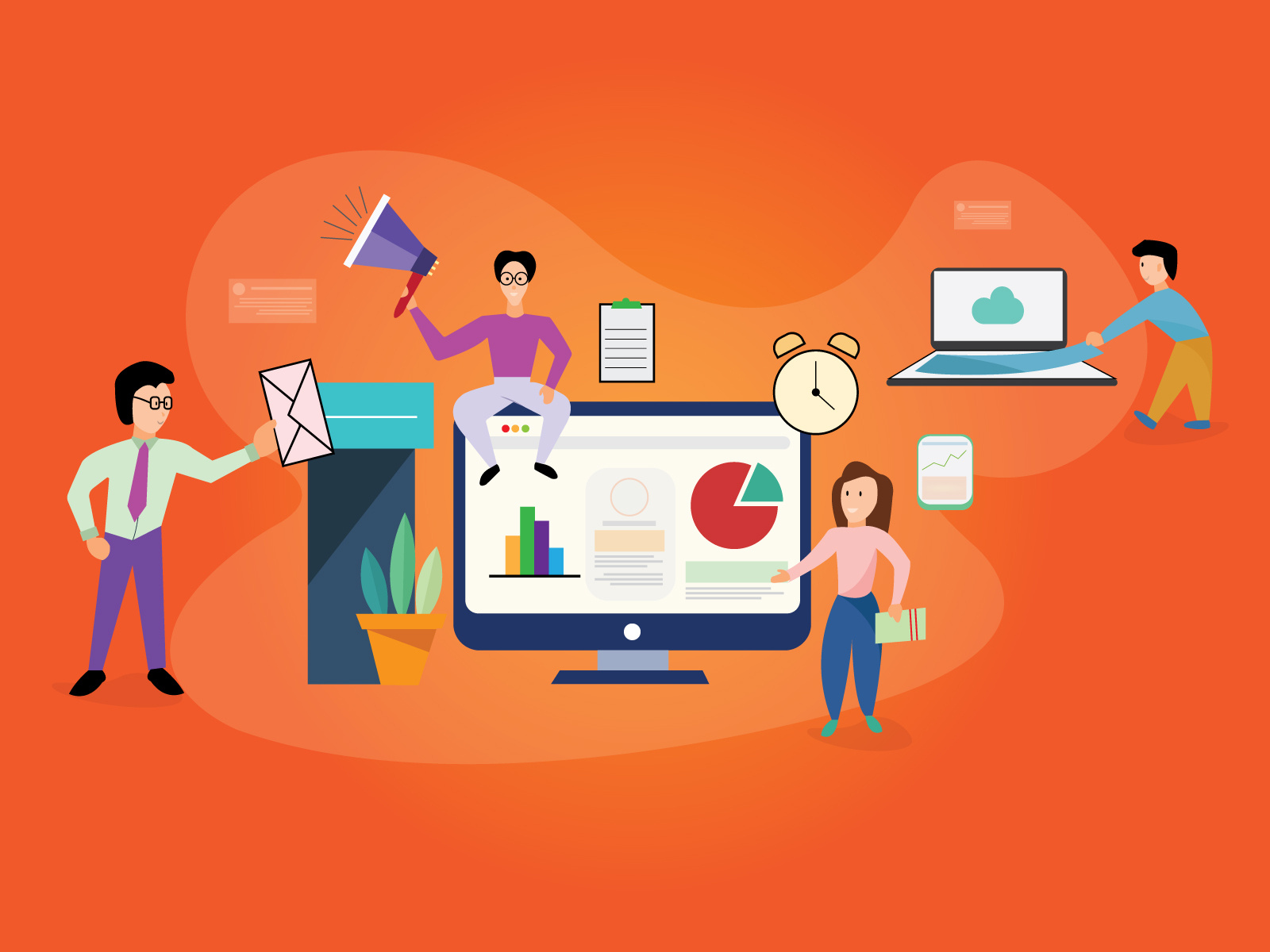 Marketing Illustration by Pankaj on Dribbble
