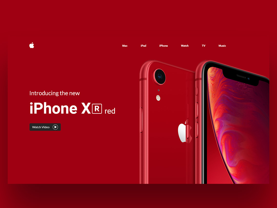 Iphone XR red UI Concept Design by Steve Anthony on Dribbble