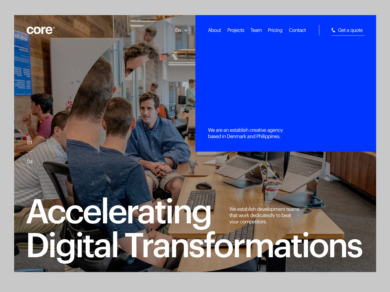 Core - Homepage (Header Section) by Christian on Dribbble