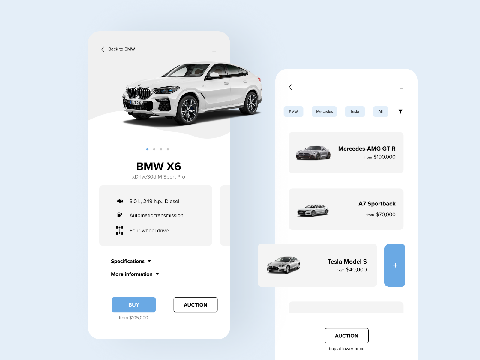 Car Selling App by Jacob Barcar on Dribbble