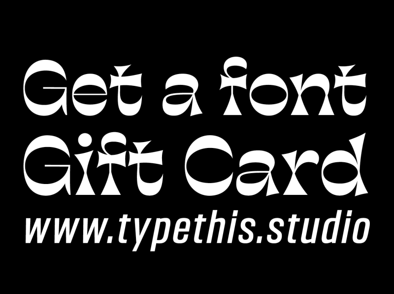 Font Gift Cards by TypeThis | Fonts & Typefaces on Dribbble