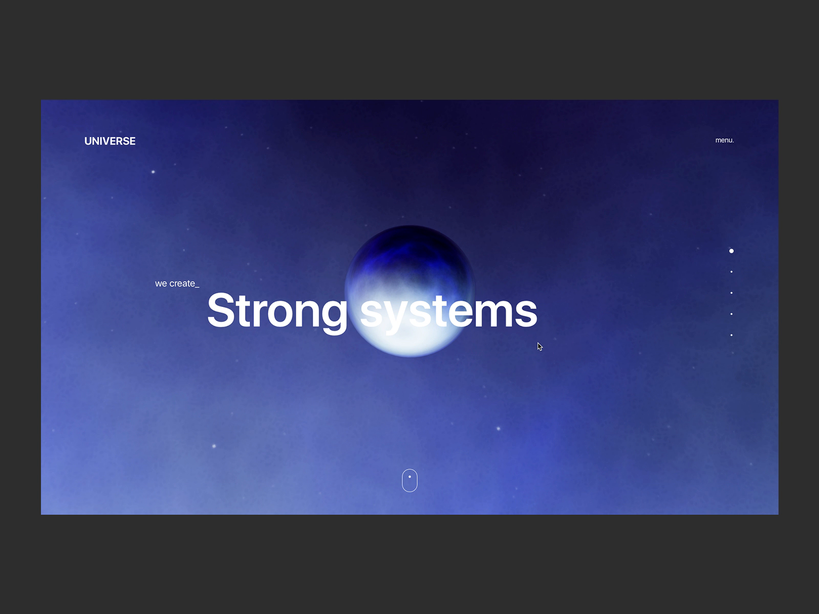 Universe website by ylinlin for Dreamotion on Dribbble