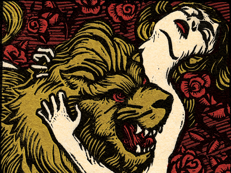 Tam Lin - Folk Song Linocut by Peter Nevins on Dribbble