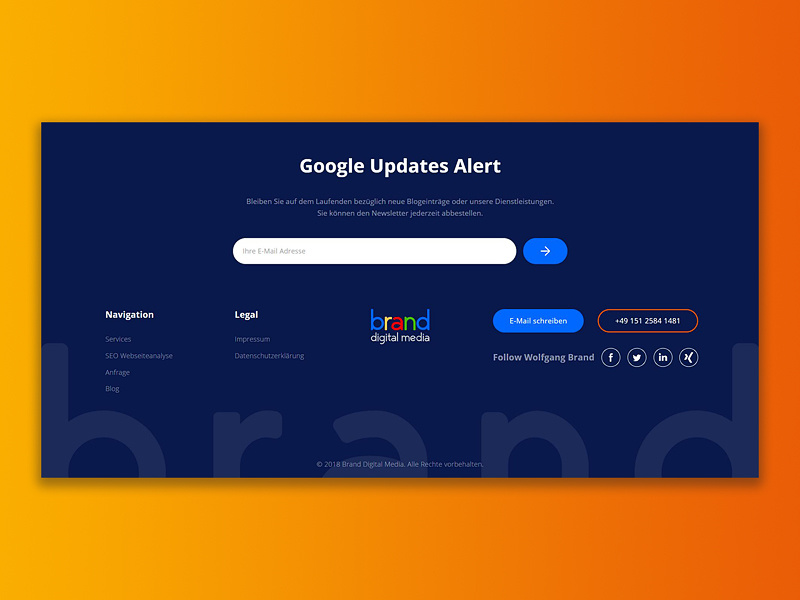 Dark footer design by Kevin Brand Suárez on Dribbble