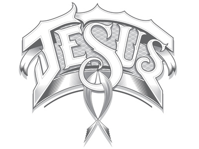 Jesus lettering 3 by SYNC - Dribbble
