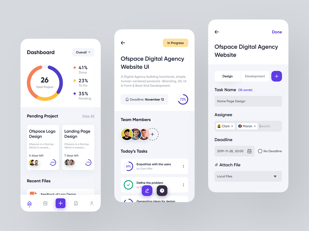 Project Management Mobile App by Nasim ⛹🏻‍♂️ on Dribbble