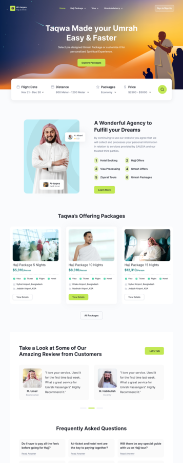 Umrah Campaign - Hajj & Umrah Agency Website by Nasim ⛹🏻‍♂️ on Dribbble