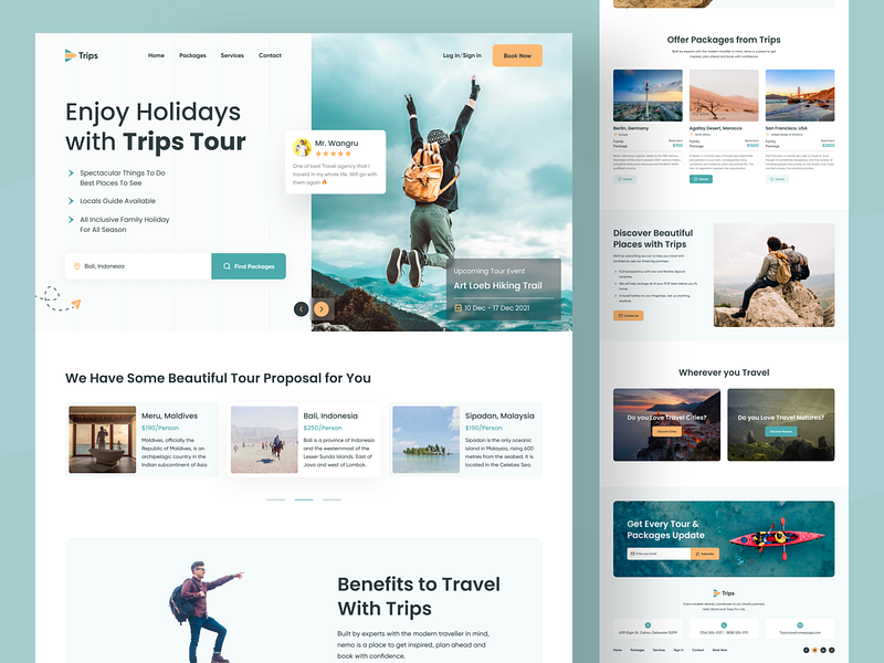 Travel Agency Landing Page by Nasim ⛹🏻‍♂️ on Dribbble