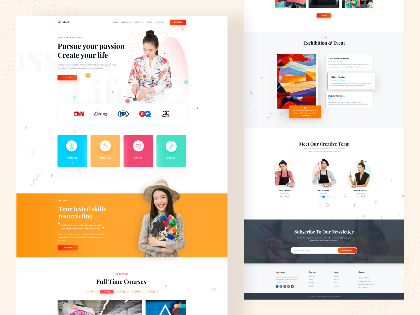 Drawing School Website Design by Ashik 🕸 on Dribbble