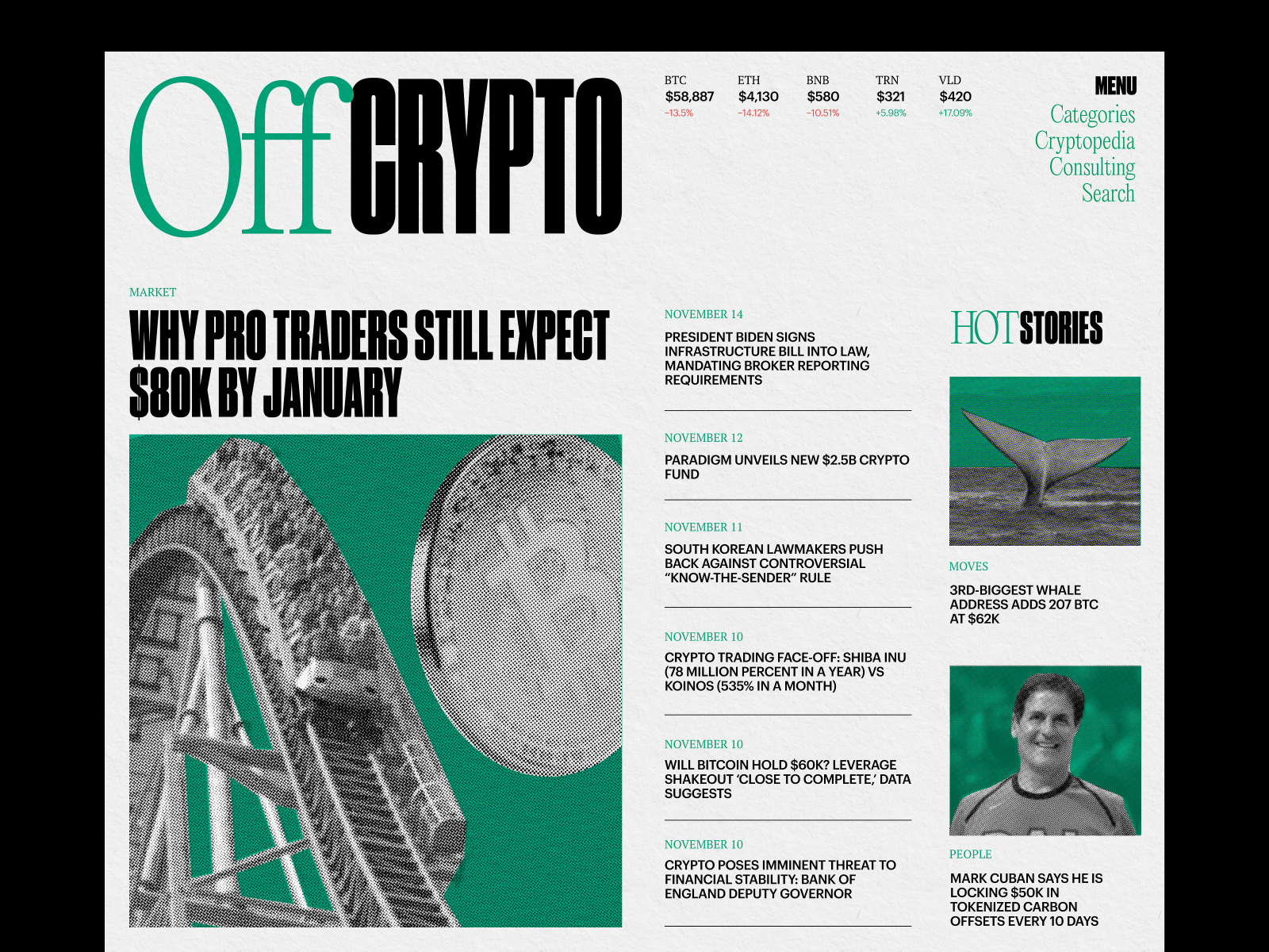 Crypto Blog Home Page by tubik UX for tubik on Dribbble