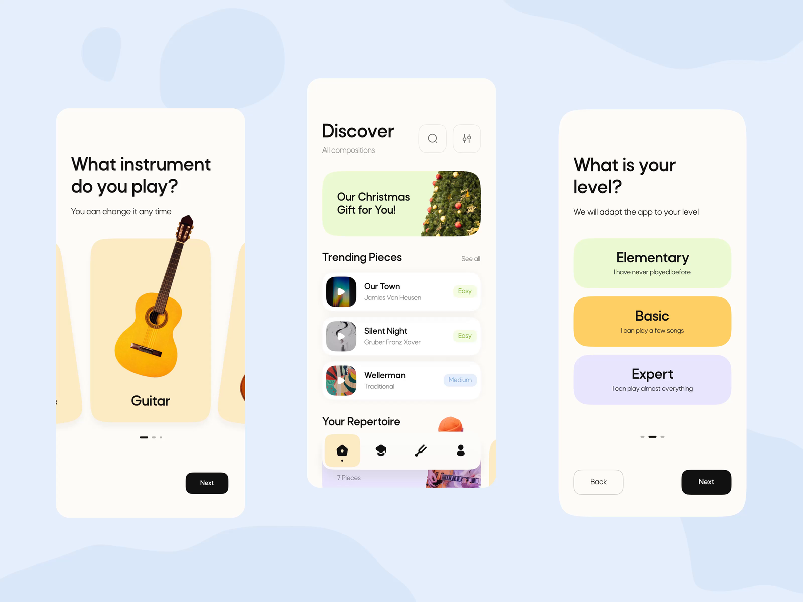 Music Learning Mobile App by tubik UX for tubik on Dribbble