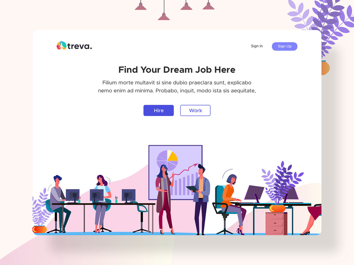 Treva - Job Hiring Platform Exploration (Sketch Freebie) by Atiqur ...