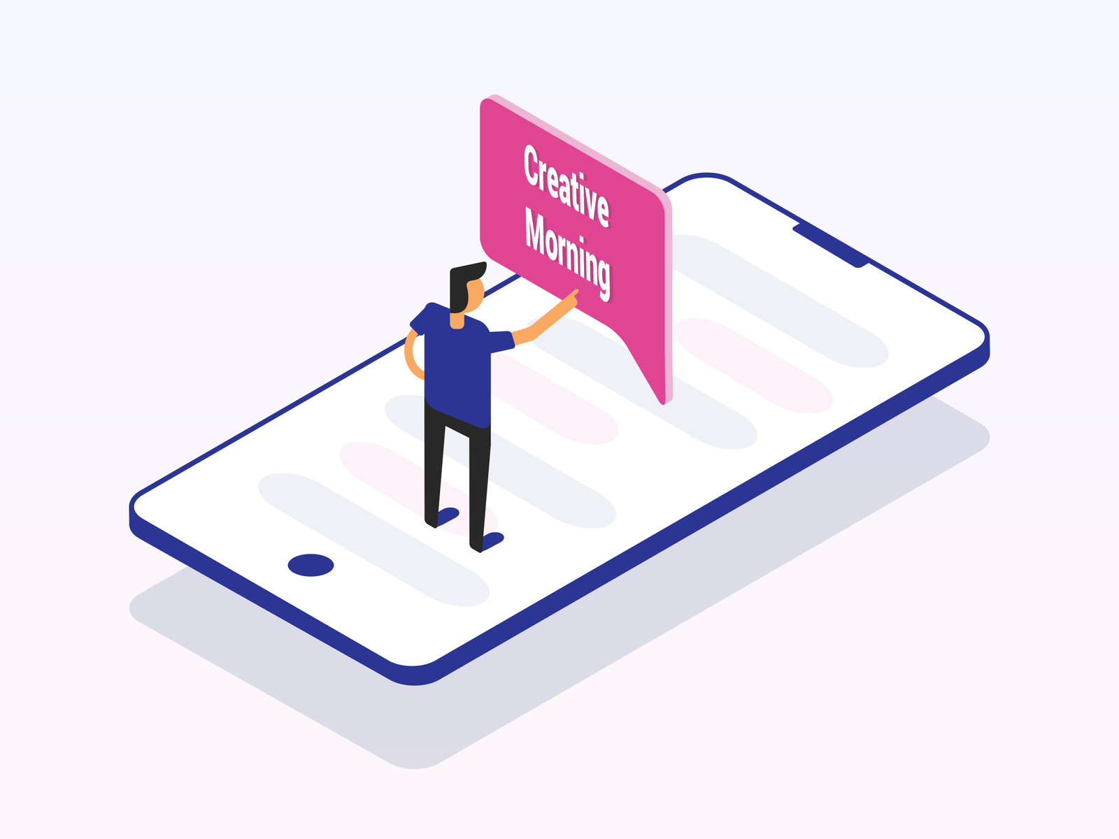 Isometric Illustration Messenger by mathan kumar on Dribbble