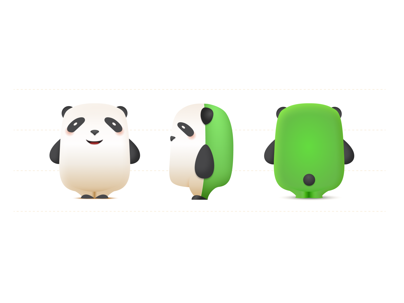 Panda and Mahjong by BU. on Dribbble