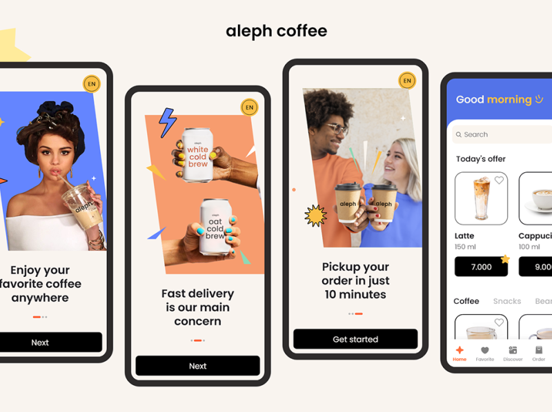 aleph coffee by Sandra Reskita on Dribbble