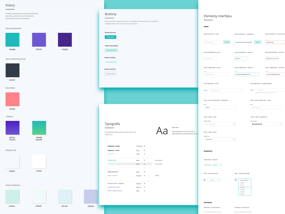 Style guide for developers by Kasia Stachyra on Dribbble