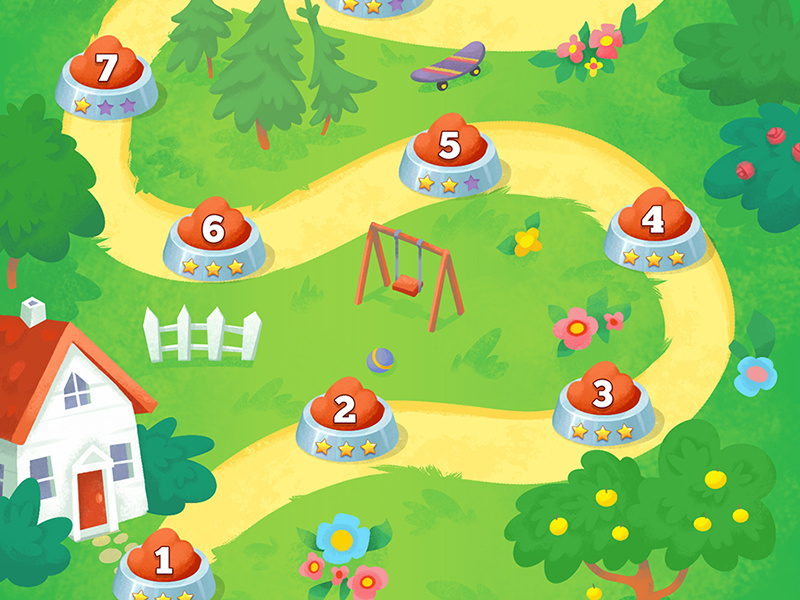 Game map by Katerina Pushkina on Dribbble
