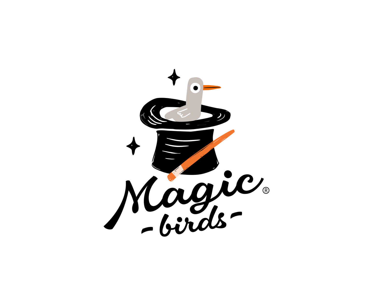cartoon logo magic birds by hebheb on Dribbble