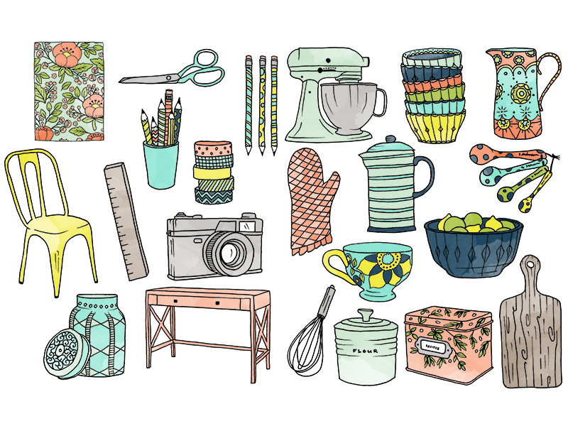 Random Objects By Nicole Dougherty On Dribbble