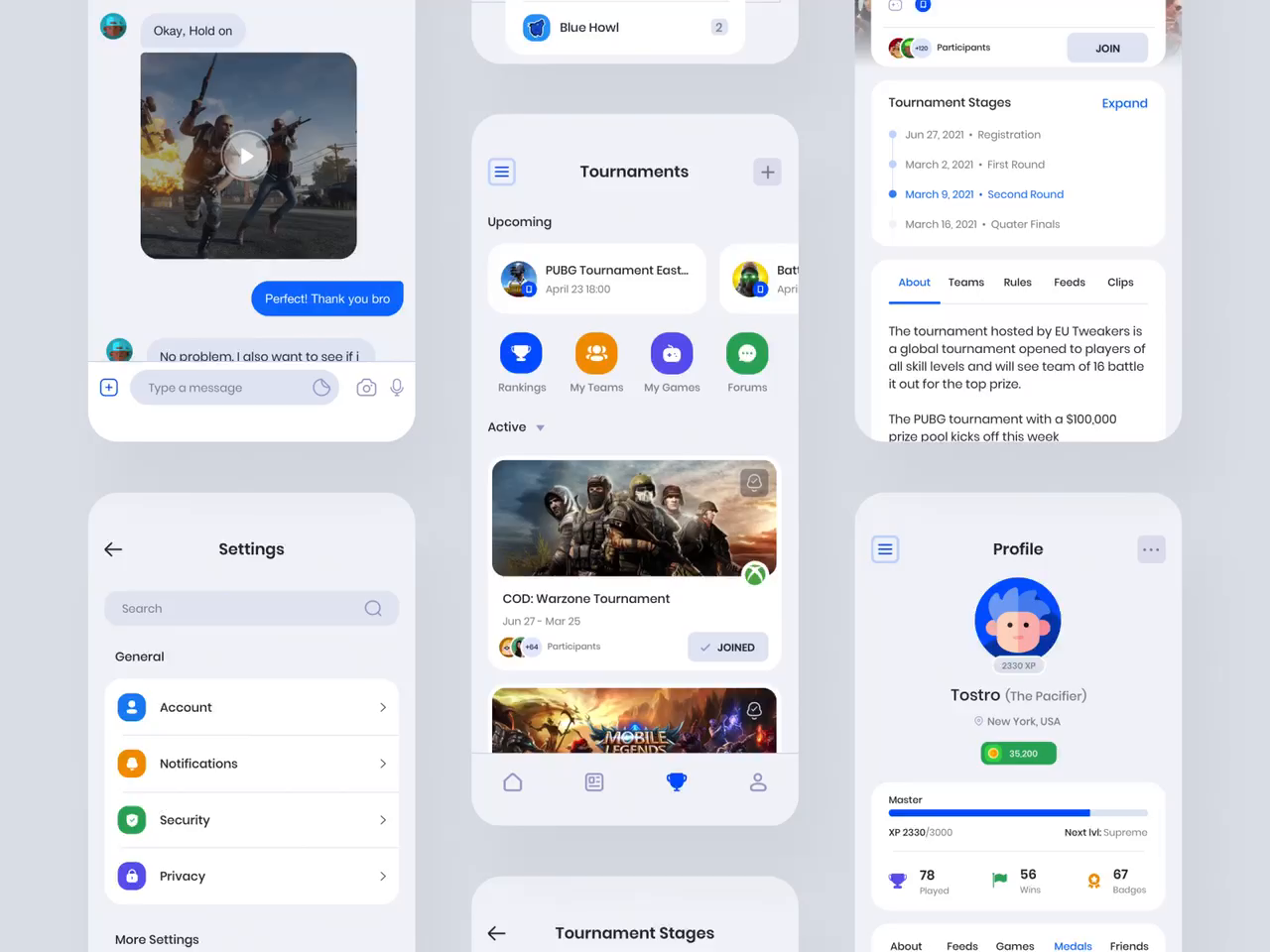 Tourena - Tournament App UI Kit by Tosan Okegbe on Dribbble