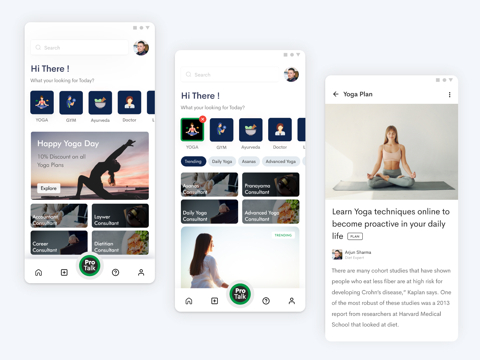 Consultant App by Praneeth Putta on Dribbble