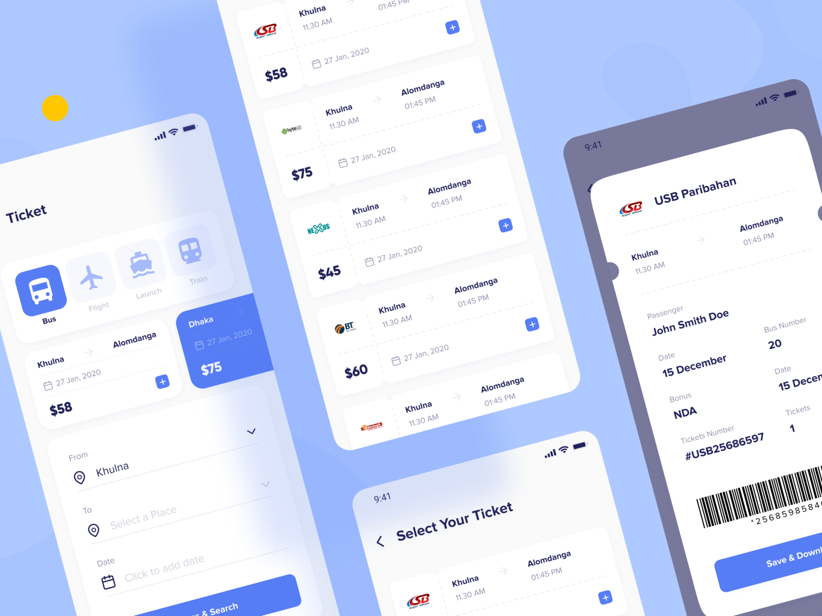 Digital Wallet App - Buy Ticket by Mahmudul Hasan Manik on Dribbble