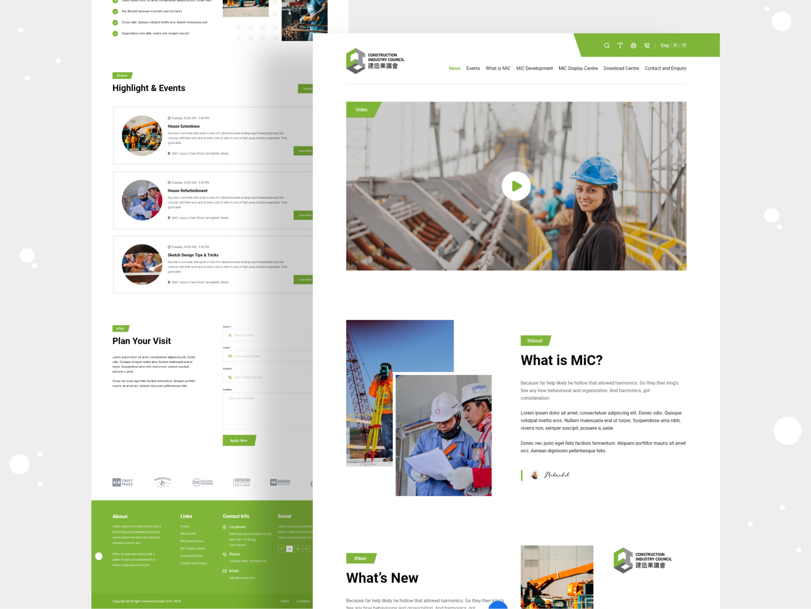 Construction Industry Website Landing Page by Mahmudul Hasan Manik for ...