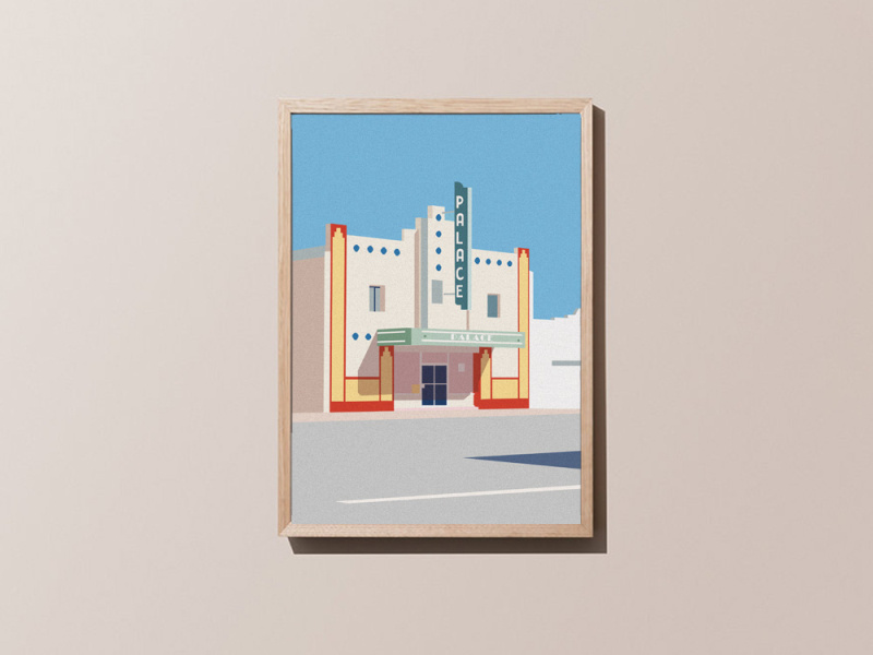 Marfa Palace Theatre Print by KaloolaJay Studio on Dribbble