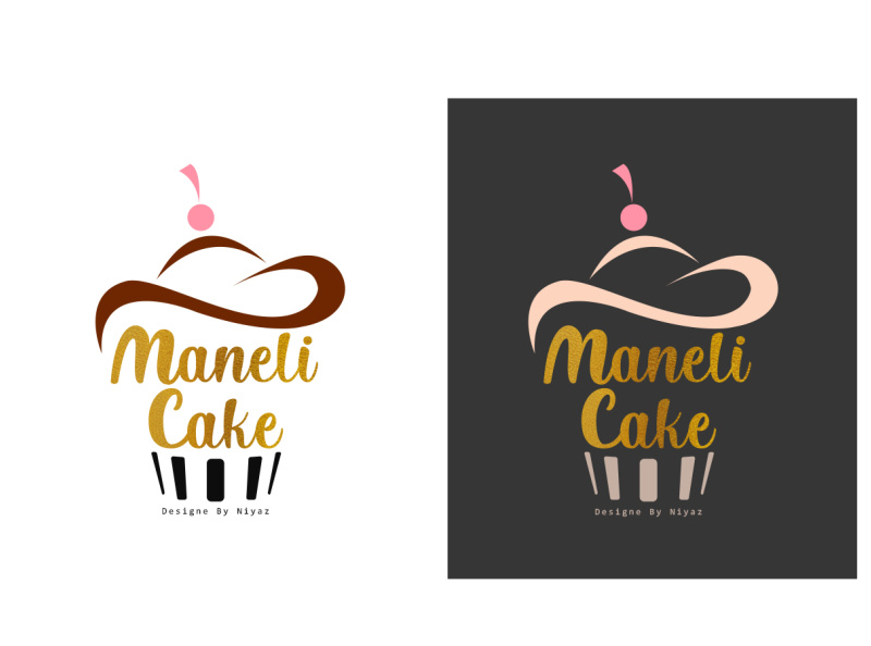 Maneli cake logo by niloufar ahmadi on Dribbble