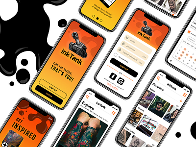 inkTank Tattoo App UI/UX Design by Britt Reynolds on Dribbble