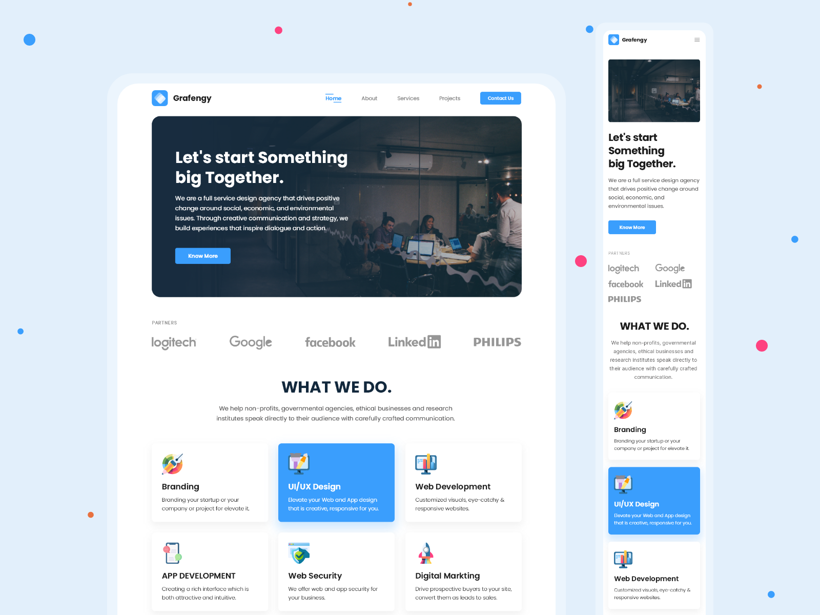 Grafengy Responsive Web Design by Samsad Rashid on Dribbble