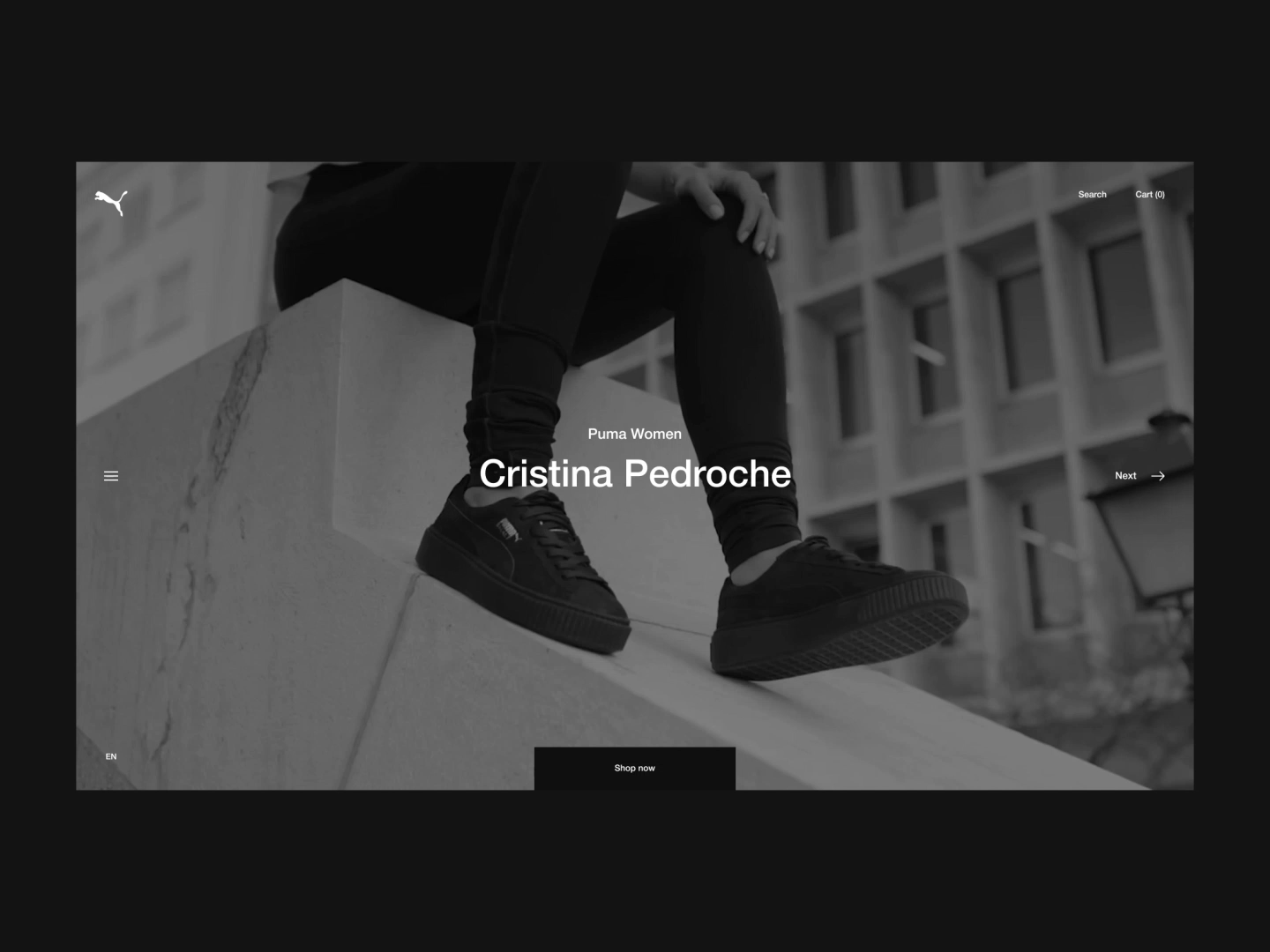 Puma | Homepage + Menu by Ivan Gorbunov for syncrely on Dribbble