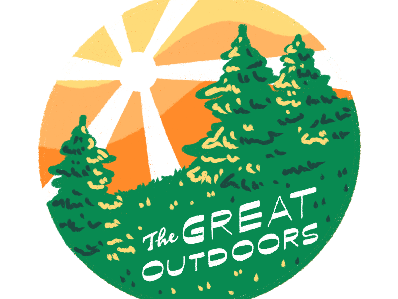 the great outdoors - sticker/apparel design by Elani Sininger on Dribbble