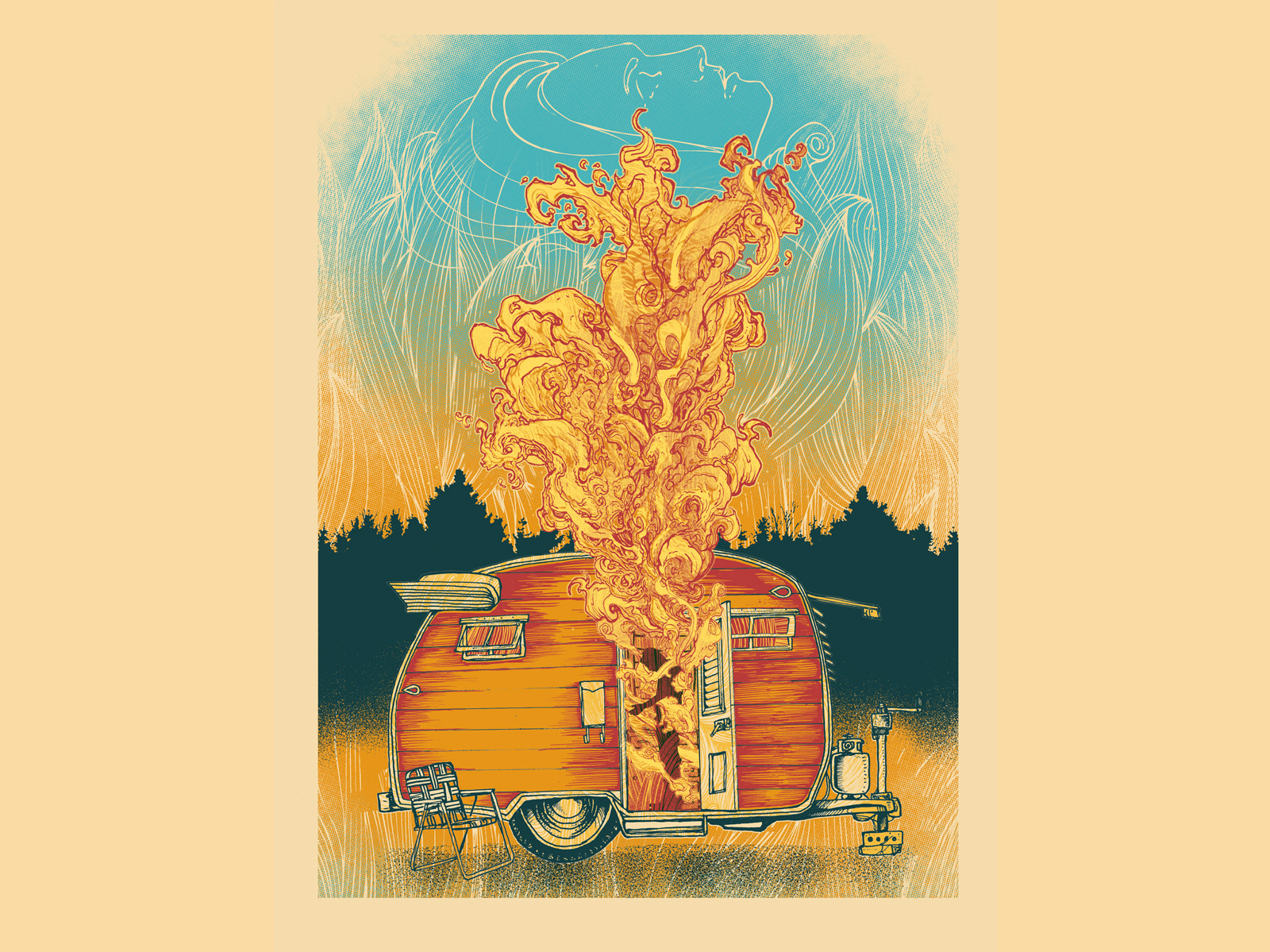 Trailer Fire by david salinas on Dribbble