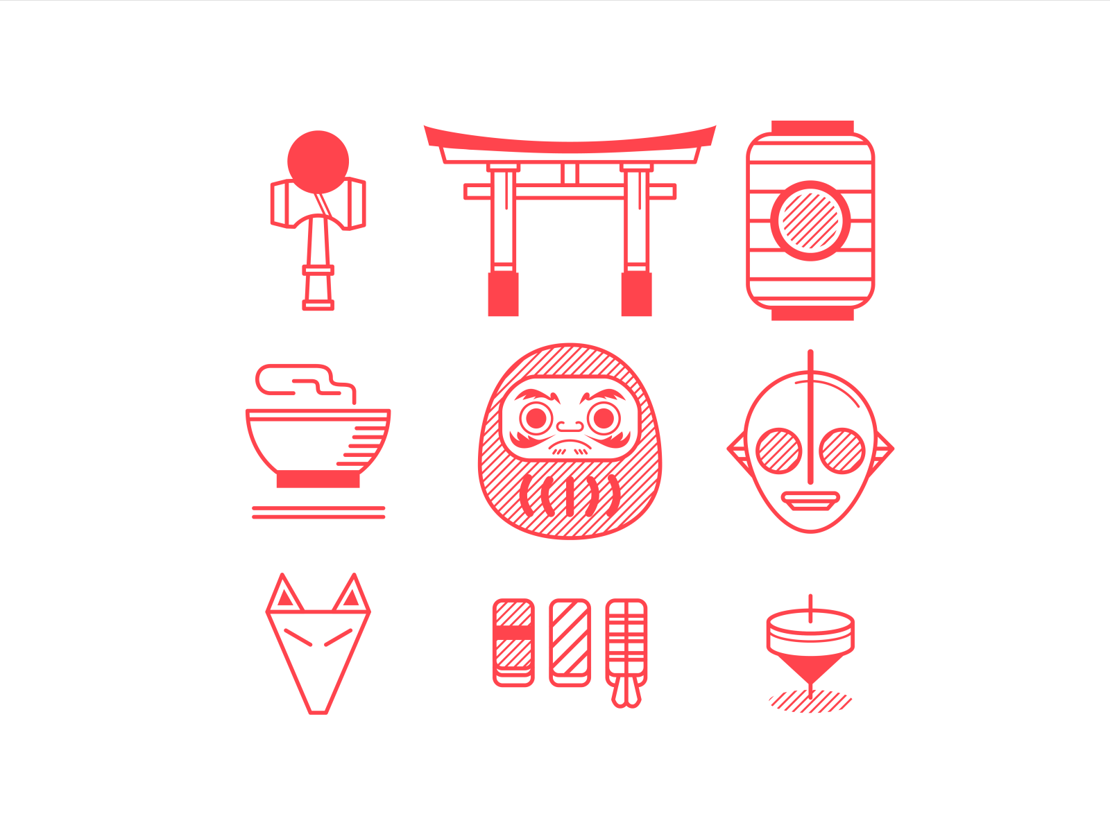 Japan Icons by Tommy Chandra on Dribbble