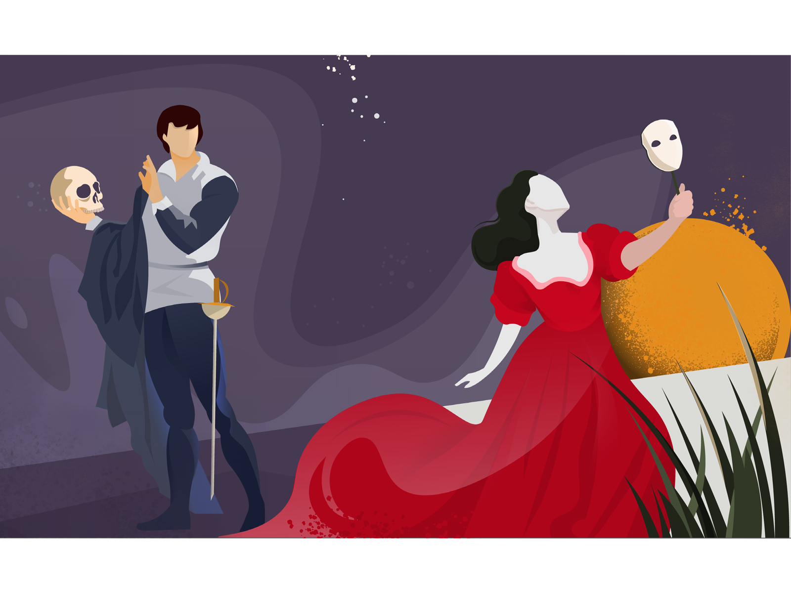 To be or not to be - Drama illustration by Deniz Günsav on Dribbble