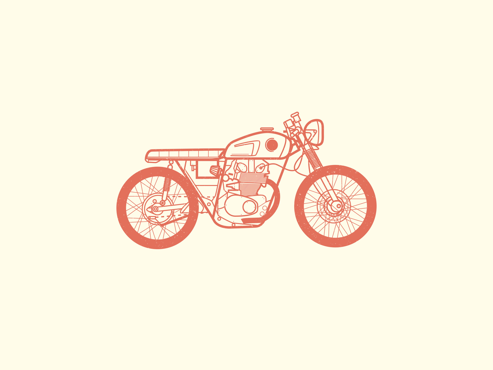 Cafe Racer Illustration by Kieren Black on Dribbble