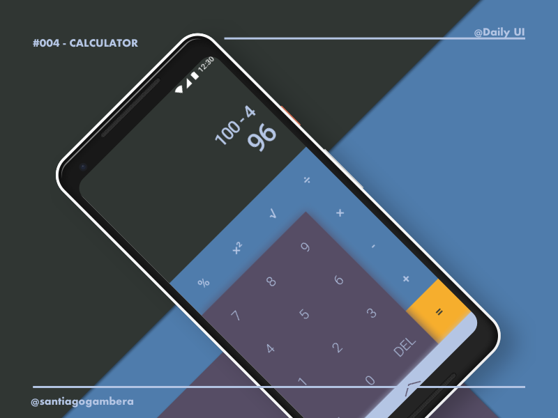 Daily UI - 004 - Calculator by Santiago Gambera on Dribbble
