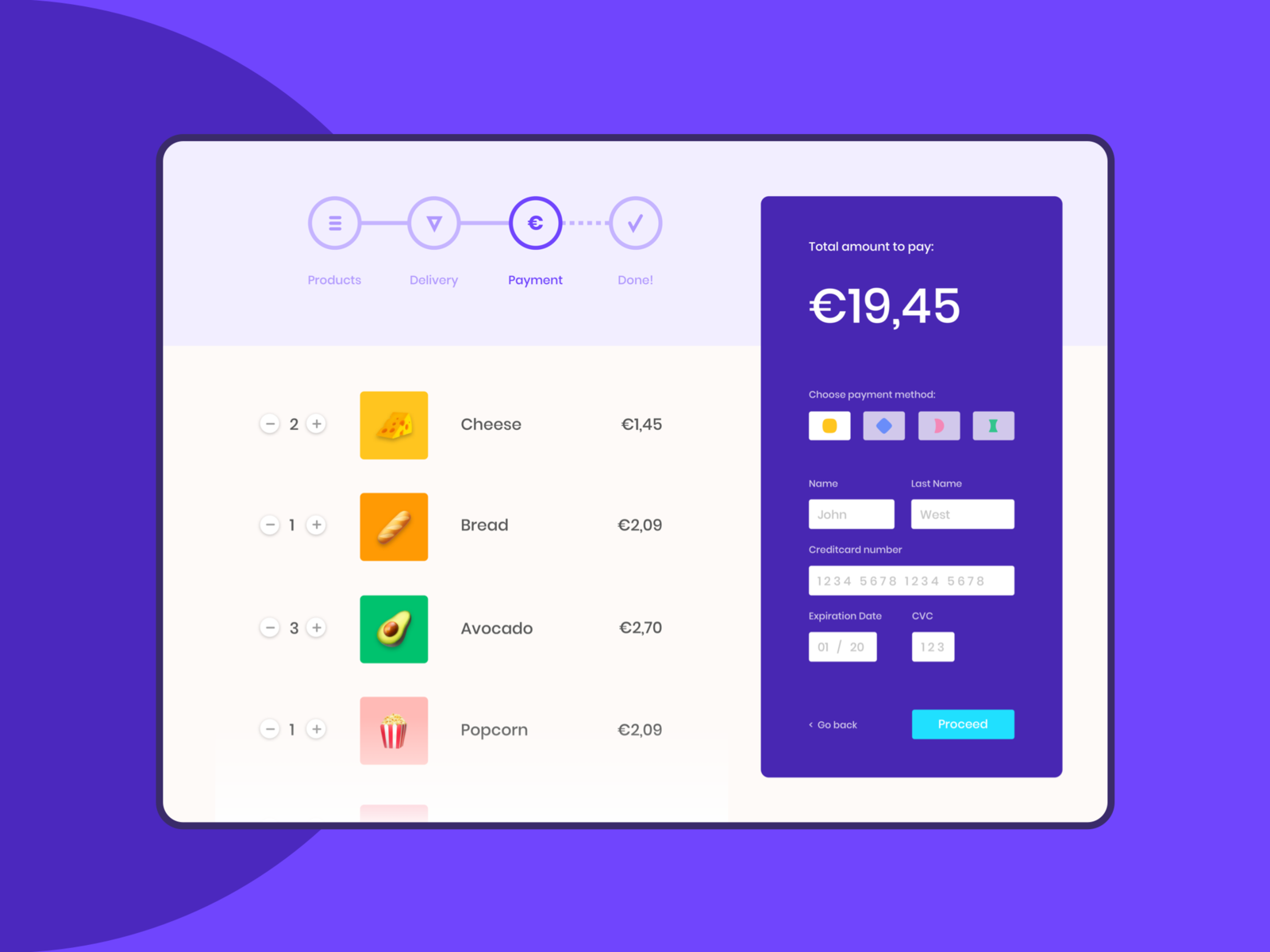 Daily UI #002: Credit Card Checkout by David van der Ploeg on Dribbble