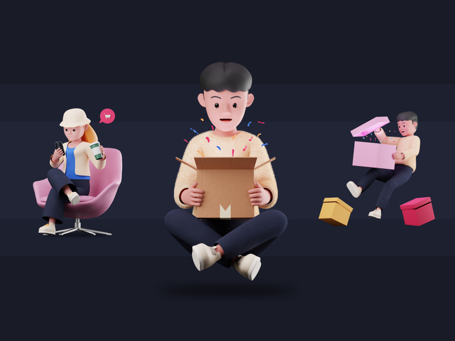 Shopping 3D Illustration Pack by madebysafwan on Dribbble