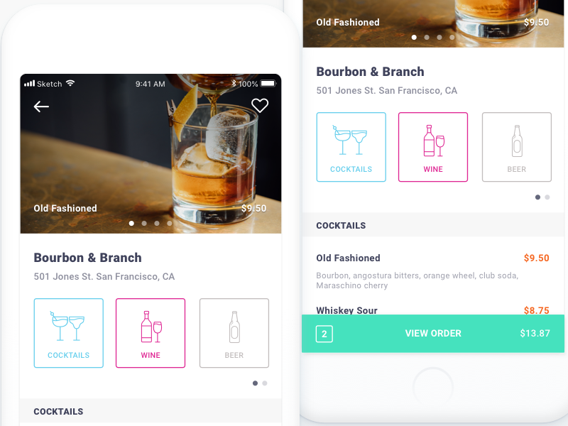 Tipsy - Mobile Drink Ordering App by Little Pixel on Dribbble