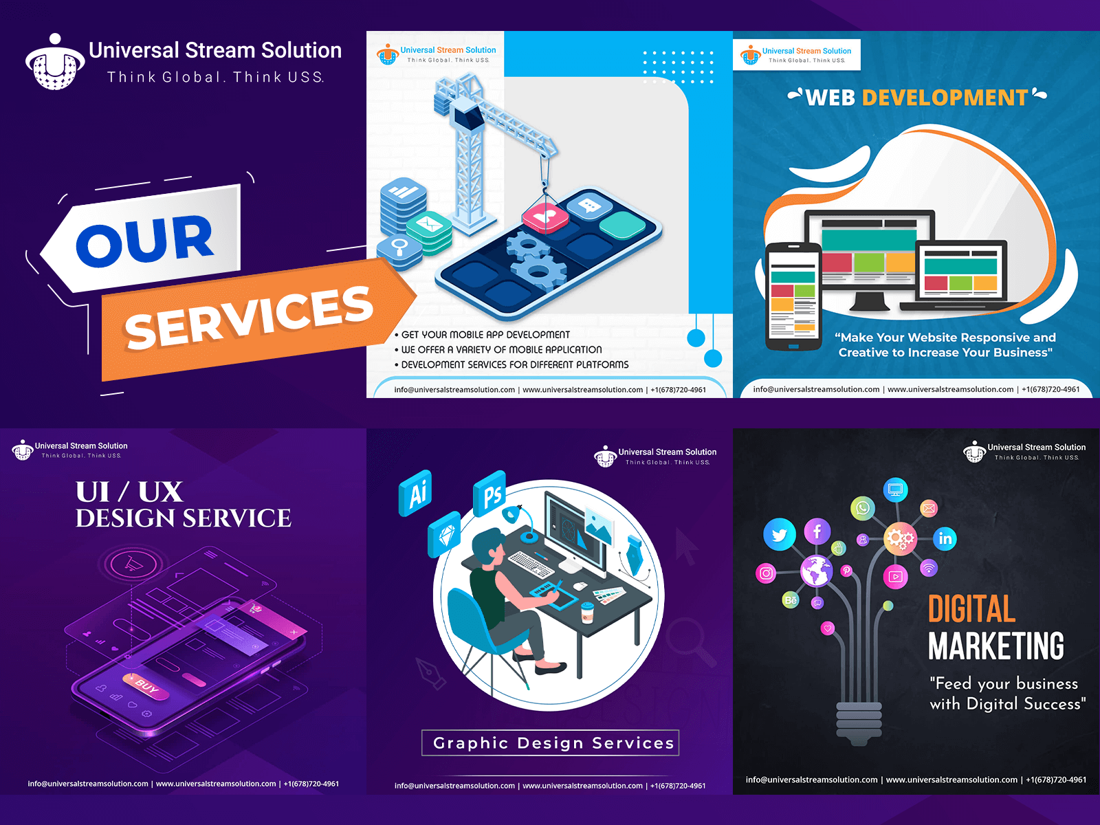 Our Services-2 by Universal Stream Solution on Dribbble